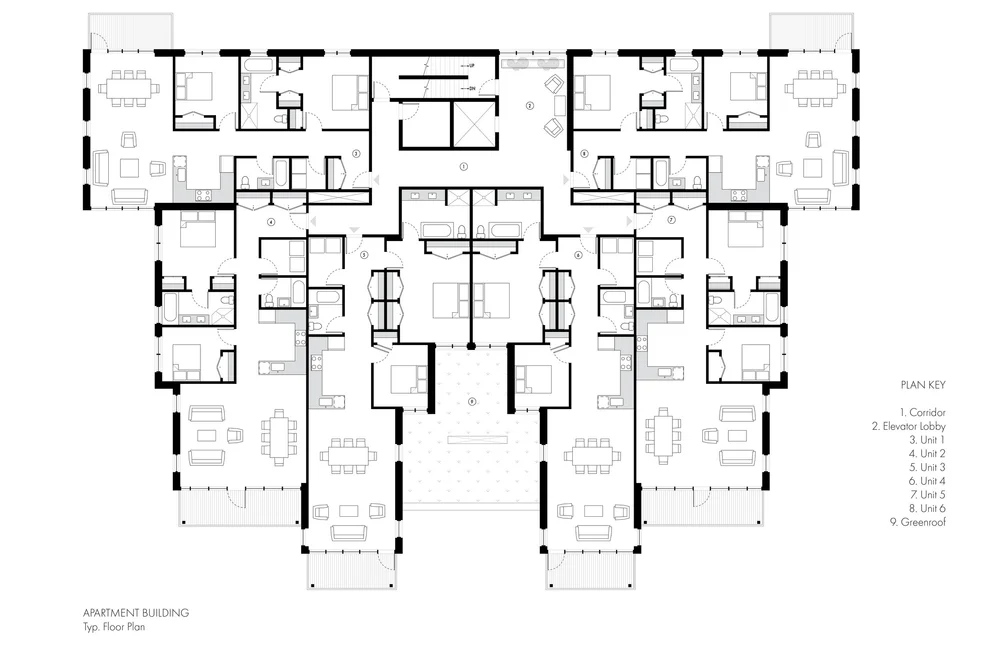Apartment Building Plans 6 Units