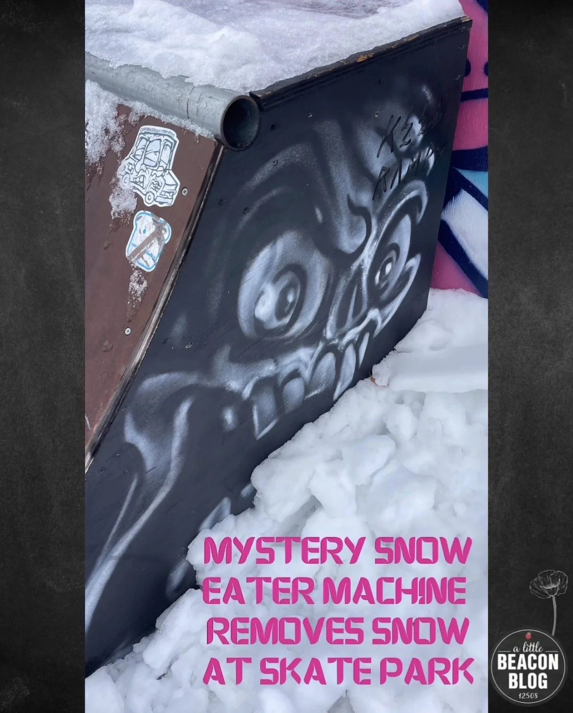 VIDEO: Mystery Snow Eater Machine Removes Show At Skate Park — A Little ...