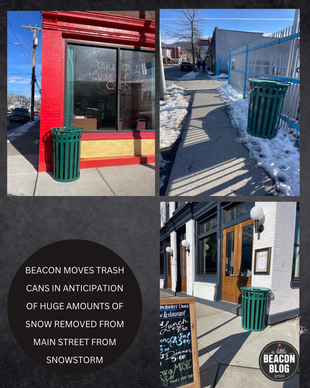 Beacon Moves Trash Cans In Anticipation Of Huge Amounts Of Snow Removed ...