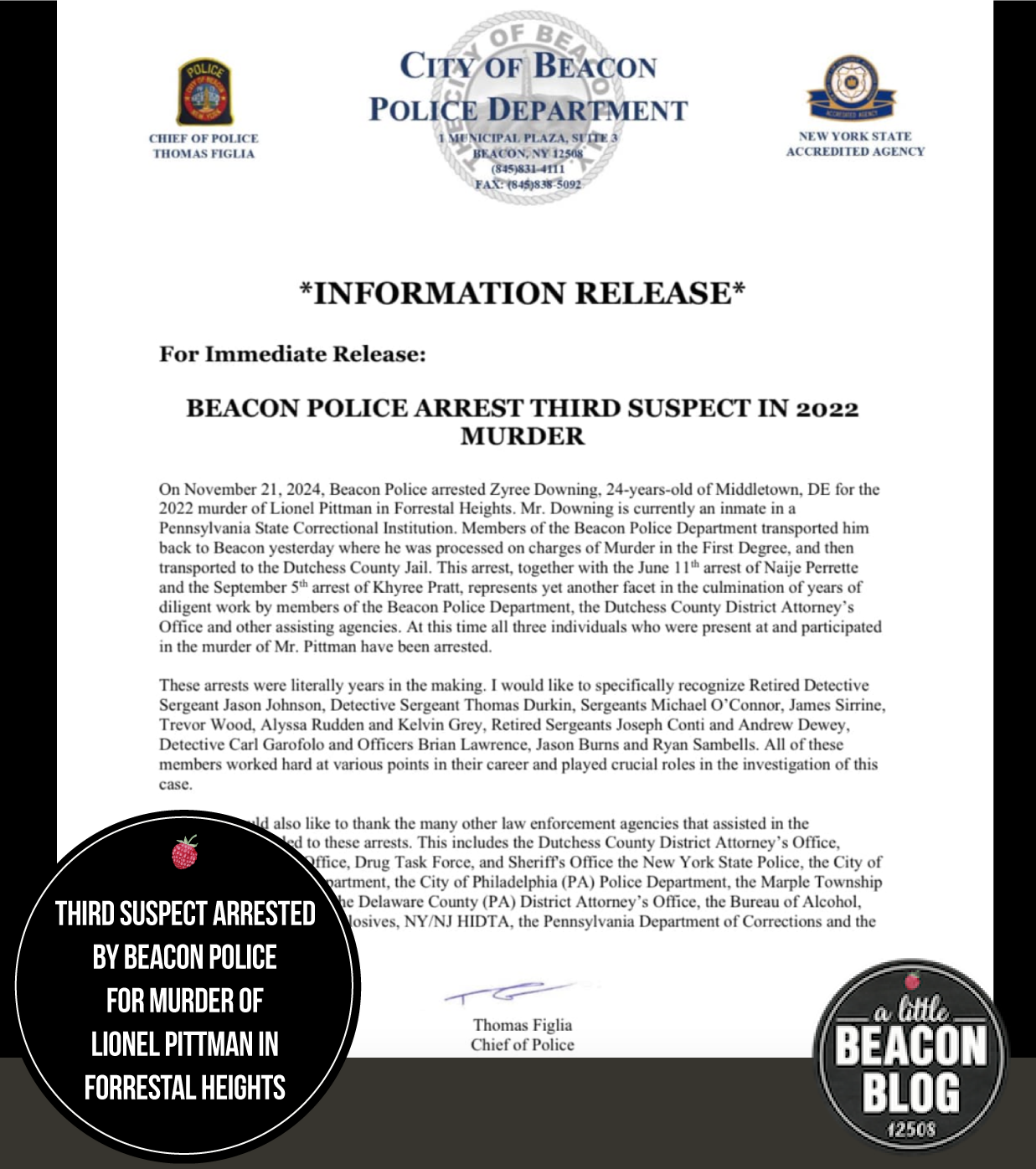 Third Suspect Arrested By Beacon Police For Murder Of Lionel Pittman In ...