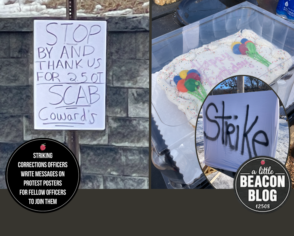 Striking Corrections Officers Write Messages On Protest Posters For ...
