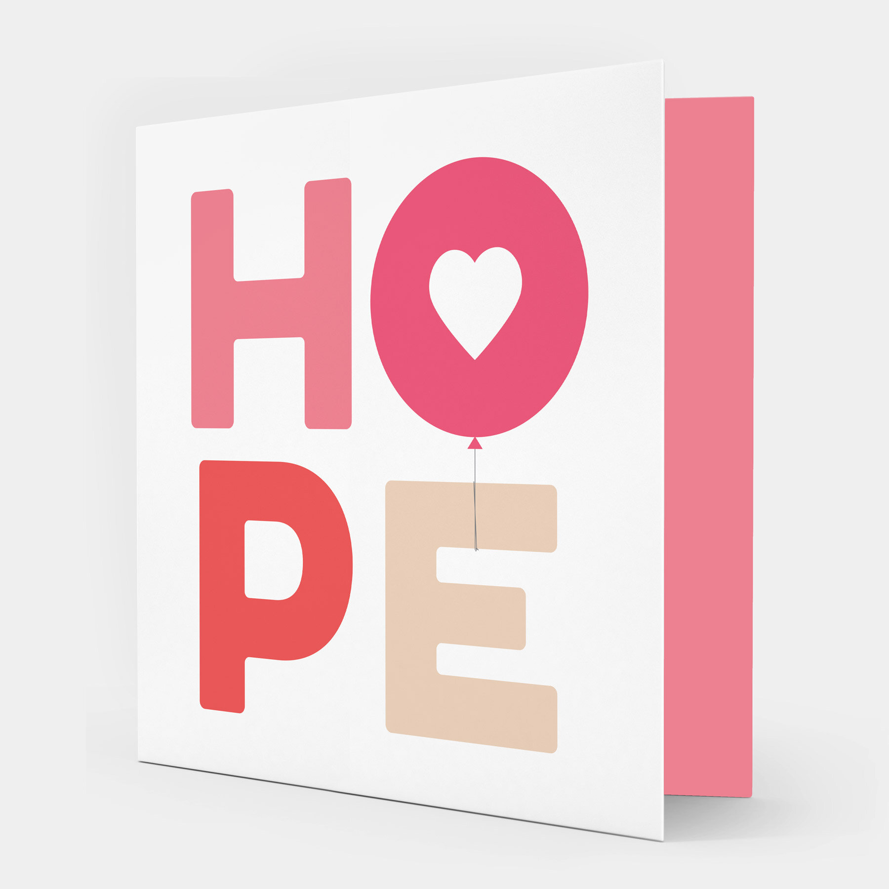 Hope Balloons Greetings Card - Pinks — Showler and Showler