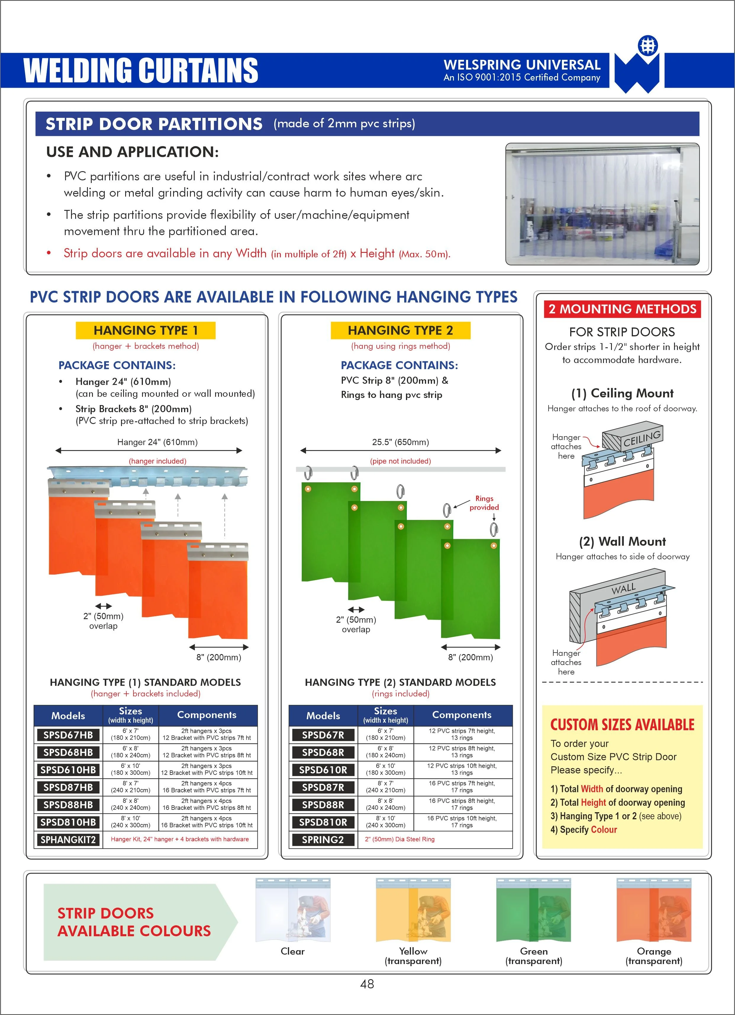 Welding Curtains & Booths — Welspring Universal