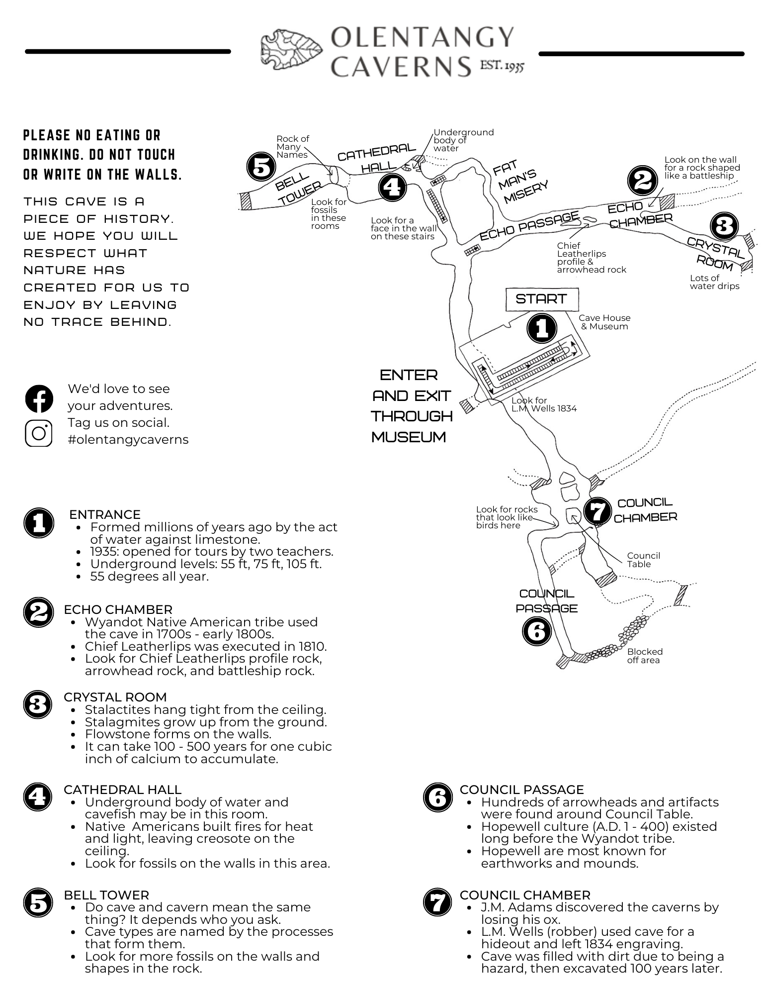 Cave tour — Olentangy Caverns