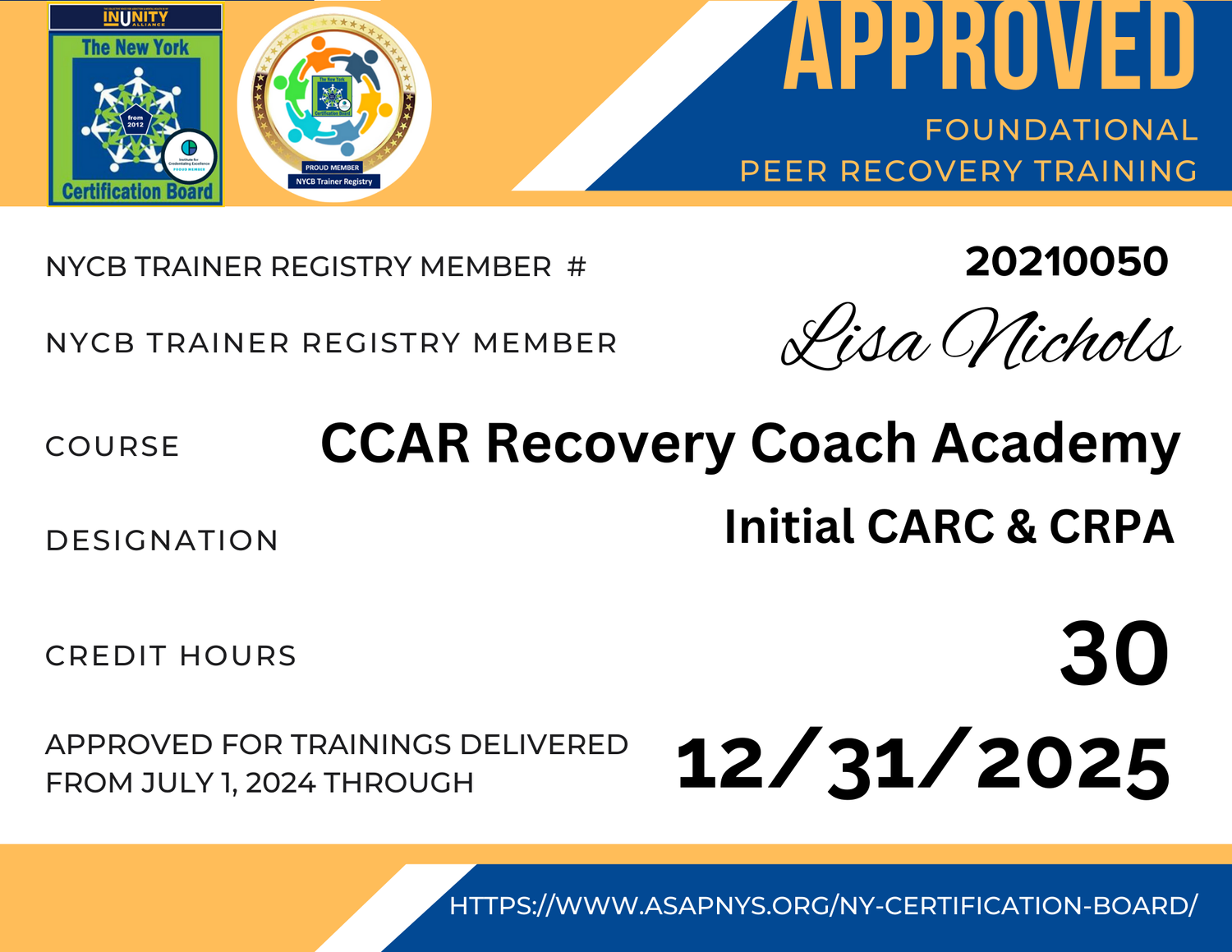 Recovery Coach Academy (30 Hours) — Recovery Coach University