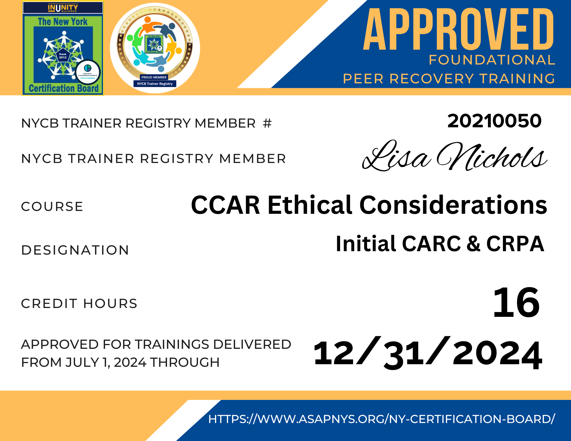 CRPA Certification in New York | Recovery Coach University — Recovery ...