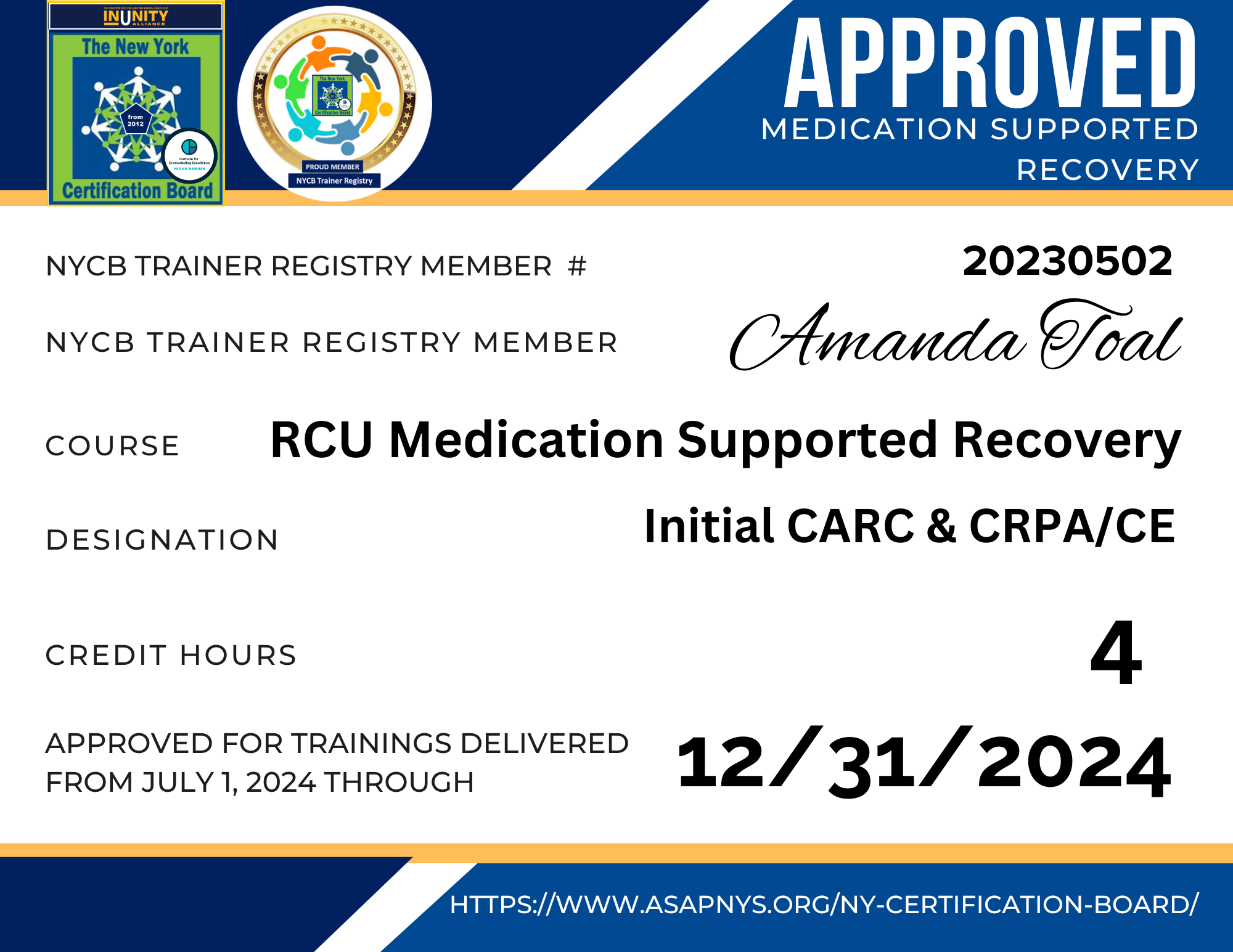 CRPA Certification in New York | Recovery Coach University — Recovery ...