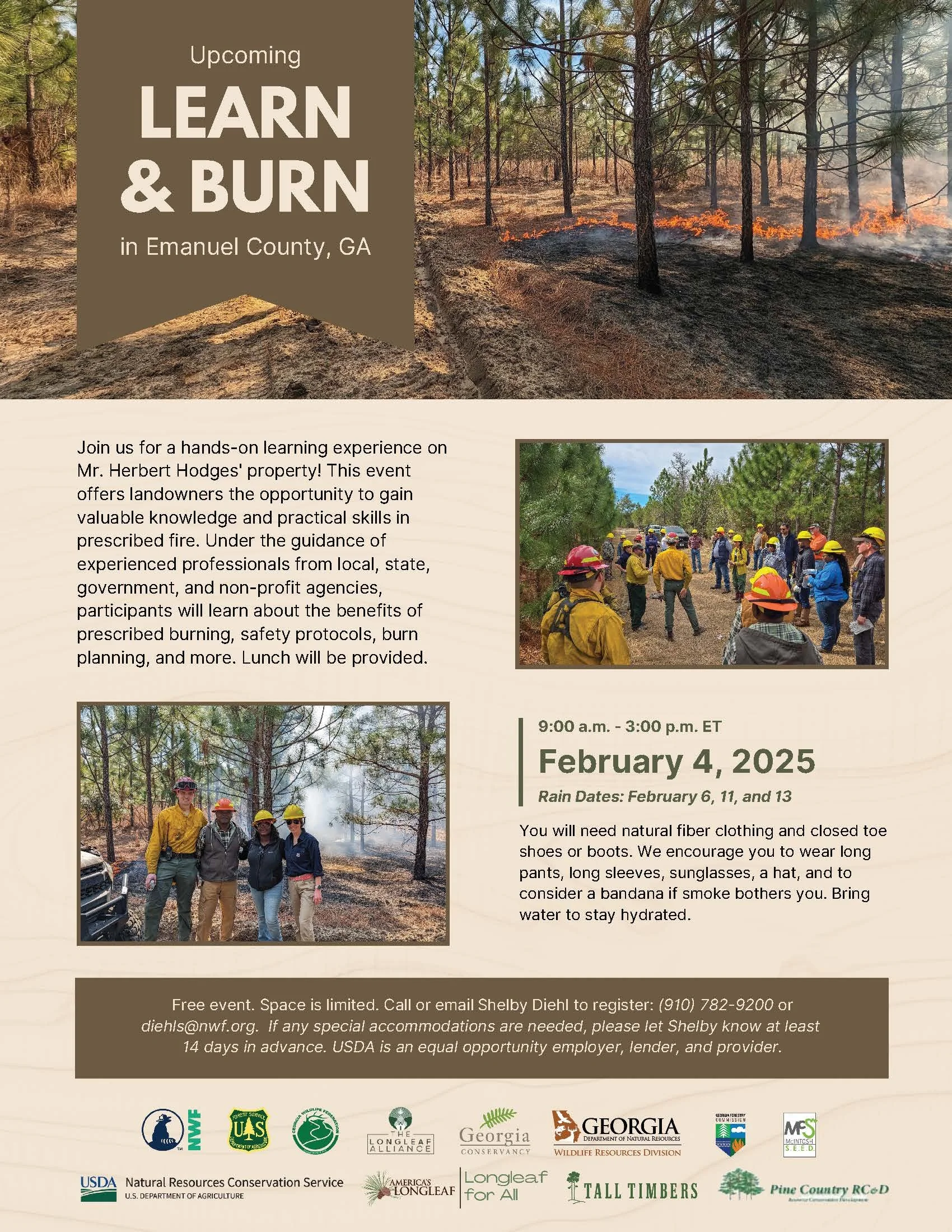 Learn & Burn in Emanuel County | Georgia Conservancy