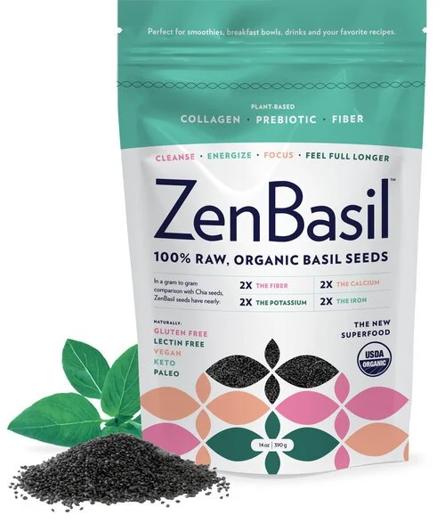 Zen Basil | Organic Basil Seeds | High Fiber Superfoods