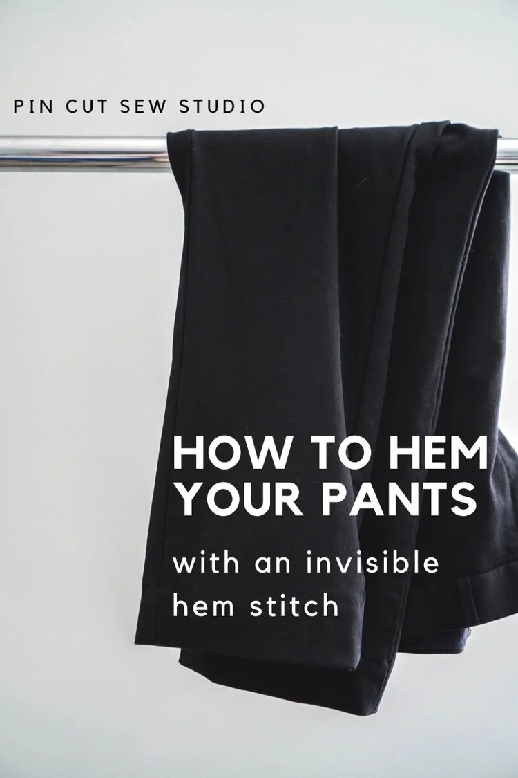 How to Hem Dress Pants by Hand or Machine, With an Invisible Hem Stitch ...