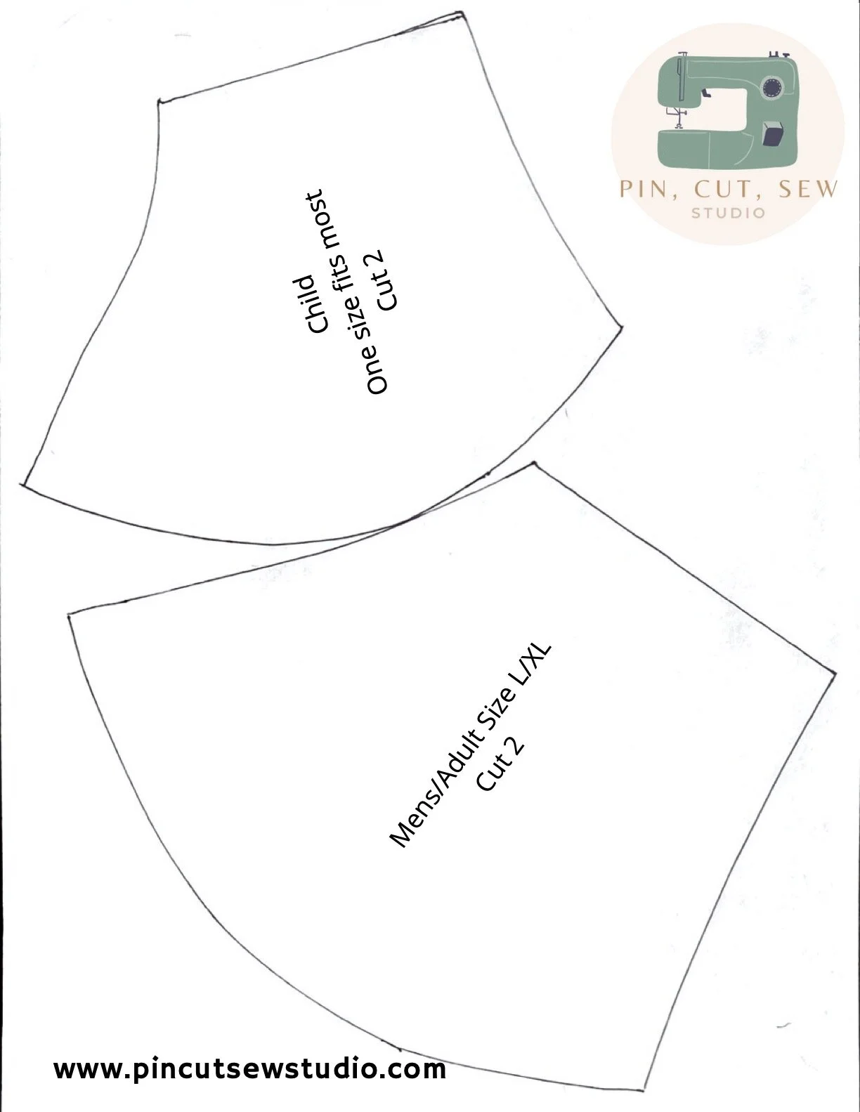 Two Face Mask Outline