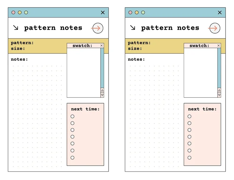 FREE Sewing Pattern Notes Printable! — Pin Cut Sew Studio