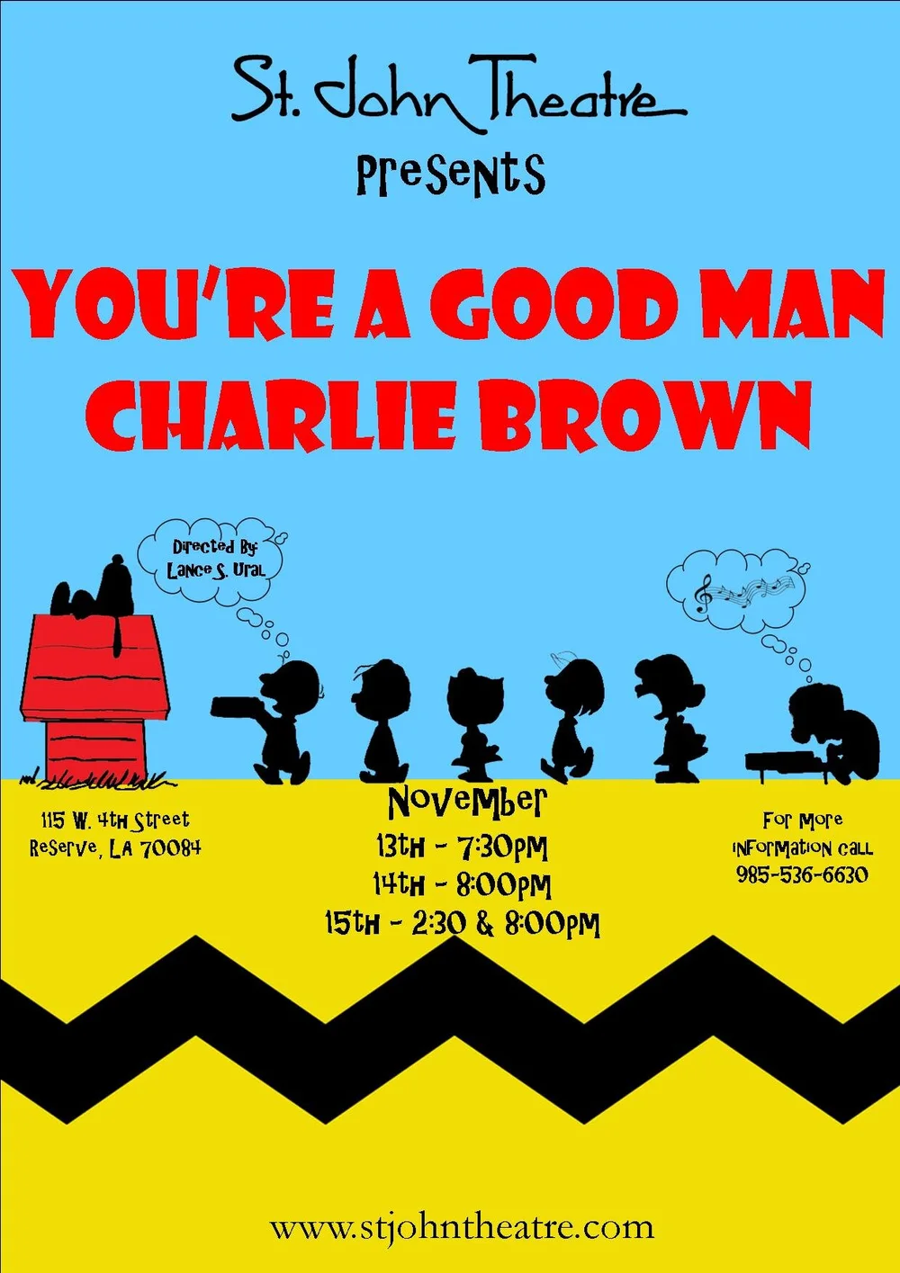 You Re A Good Man Charlie Brown St John Theatre