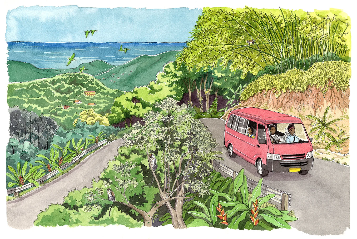 A Grand Place - Grenada Illustrated — Elizabeth Lander