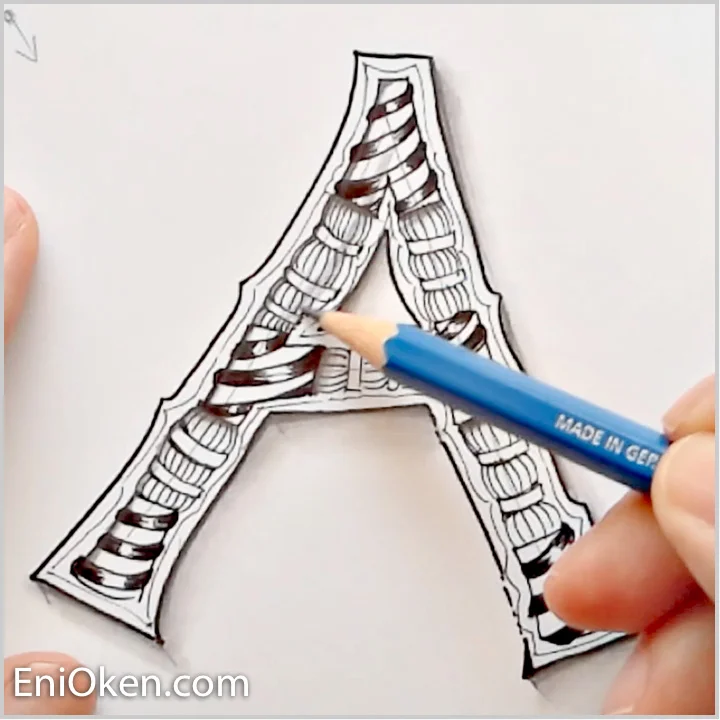 Tangle Initials Video Lesson — Eni Oken