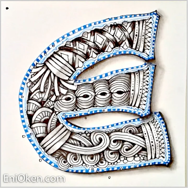 Tangle Initials Video Lesson — Eni Oken