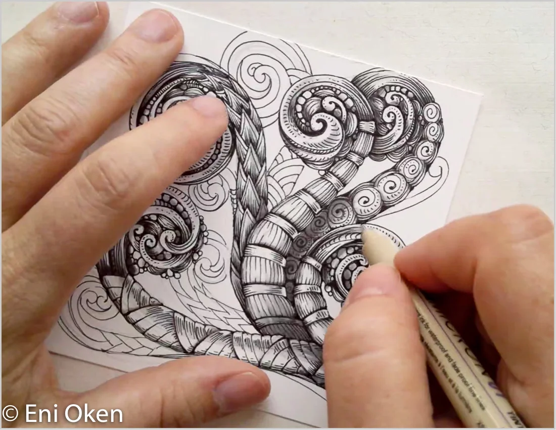 Tangled Scrollwork Video Lesson — Eni Oken