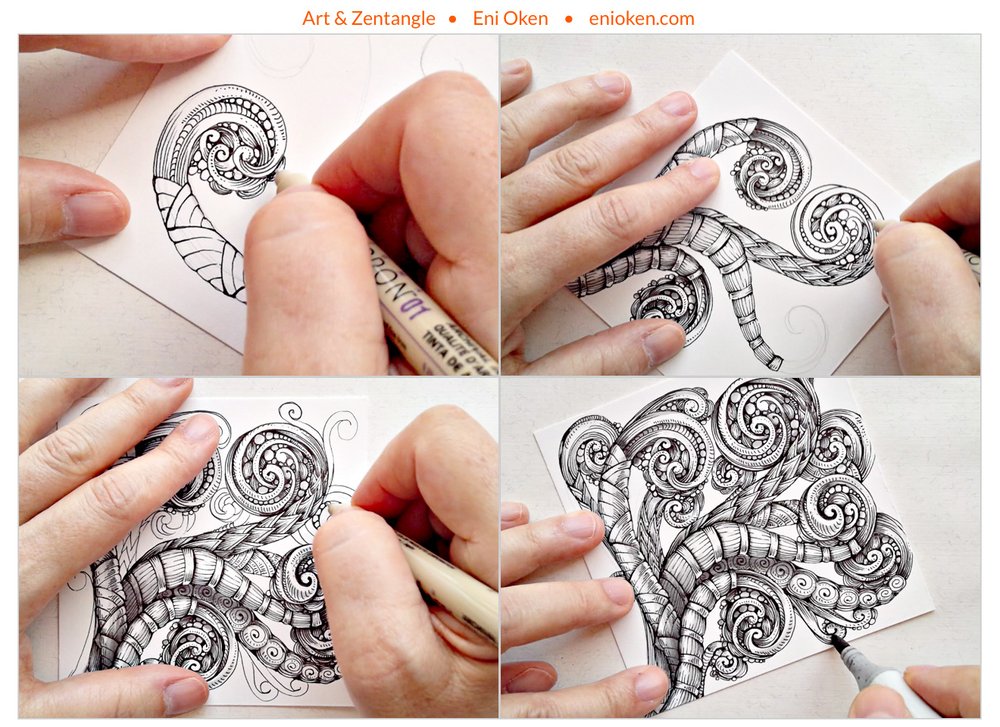 Tangled Scrollwork Video Lesson — Eni Oken