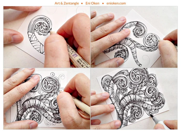 Tangled Scrollwork Video Lesson — Eni Oken