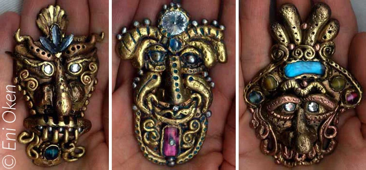 Mini Masks in Polymer Clay — Eni Oken