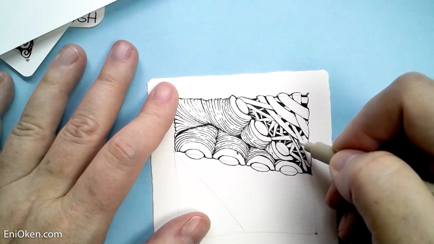 Playing with 4 Basic Tangles Online Session — Eni Oken