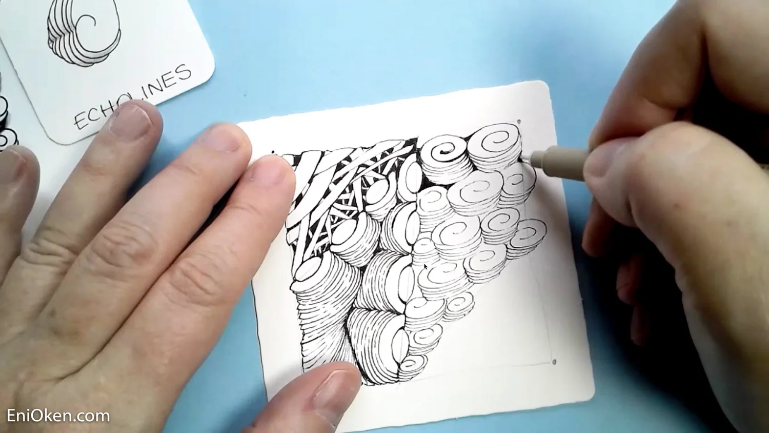 Playing with 4 Basic Tangles Online Session — Eni Oken