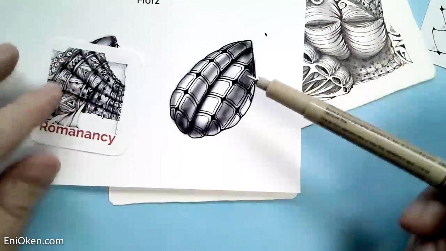 Playing with 4 Basic Tangles Online Session — Eni Oken