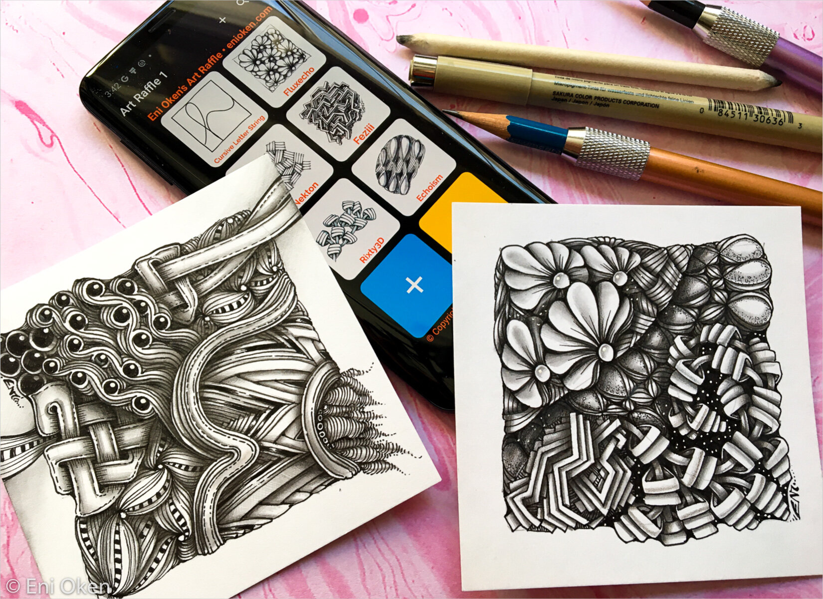 Classic Zentangle with Brazilian friends — Eni Oken