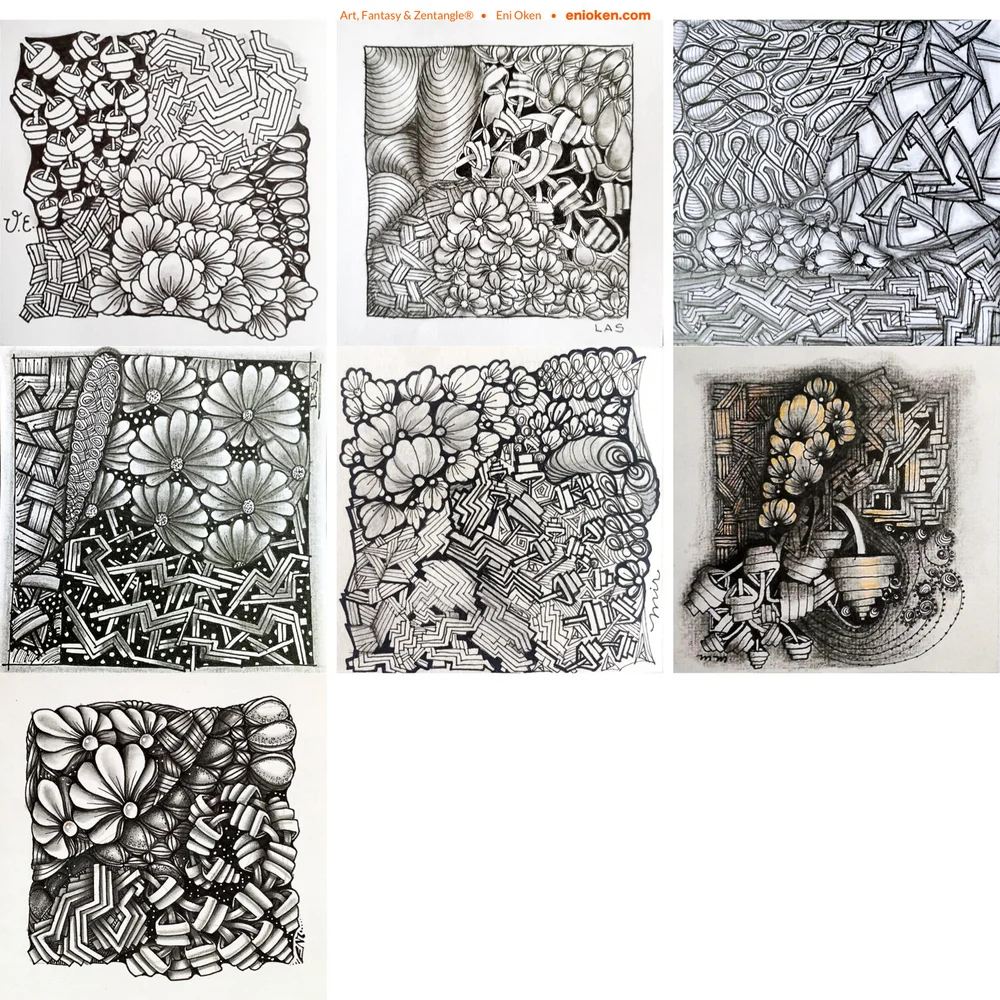 Classic Zentangle with Brazilian friends — Eni Oken