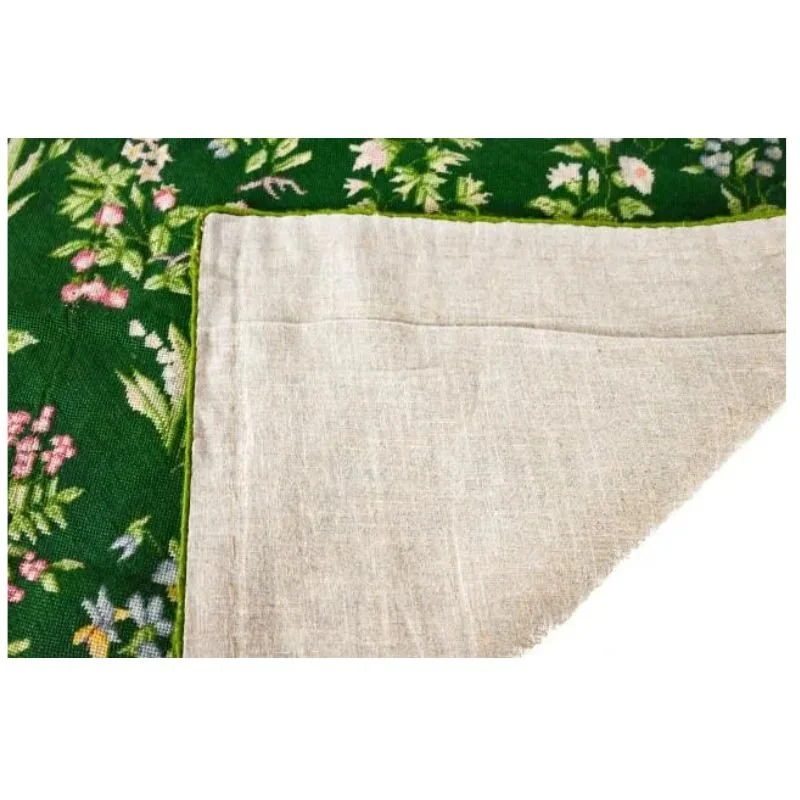 GARDEN FLORAL NEEDLEPOINT RUG, CIRCA 1960 — Meg Braff Designs