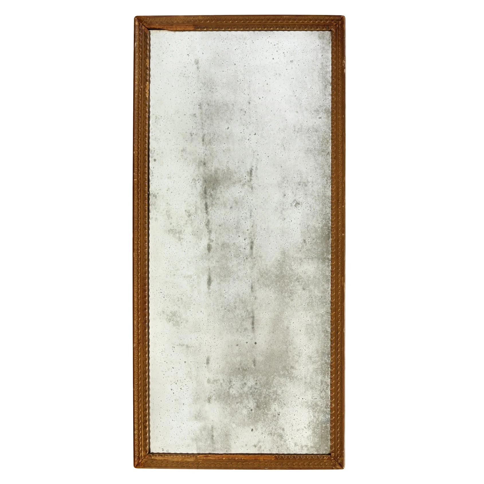 DISTRESSED WOOD PAINTED SCALLOPED MIRROR — Meg Braff Designs