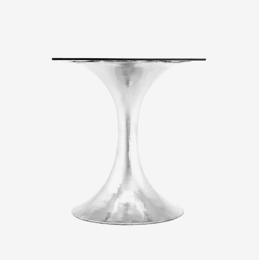 Silver Hammered Dining Table Base — Meg Braff Designs