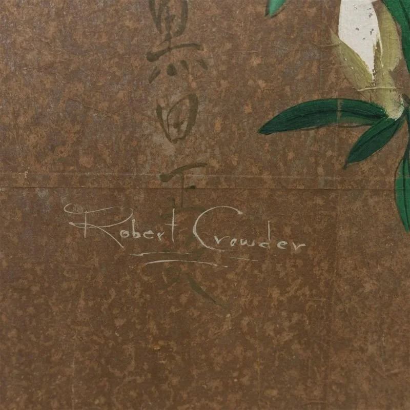 SIX PANEL PAINTED ROBERT CROWDER BYOBU SCREEN — Meg Braff Designs