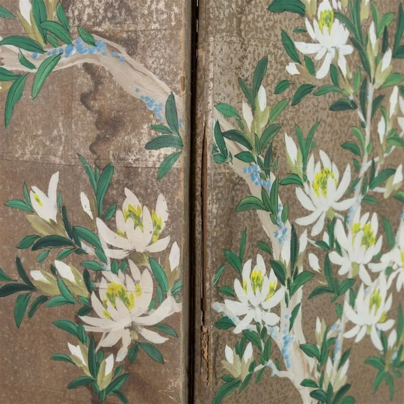 SIX PANEL PAINTED ROBERT CROWDER BYOBU SCREEN — Meg Braff Designs