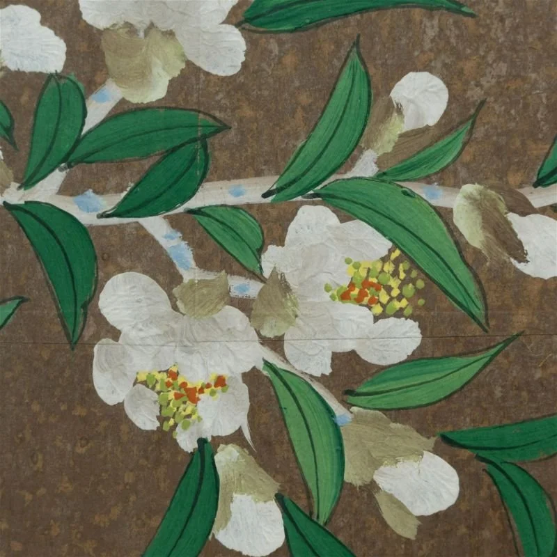 SIX PANEL PAINTED ROBERT CROWDER BYOBU SCREEN — Meg Braff Designs