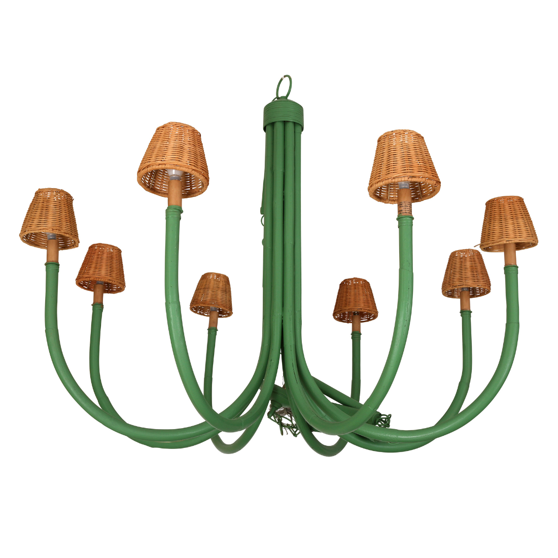 SWOOPING RATTAN WRAPPED WALL SCONCE — Meg Braff Designs