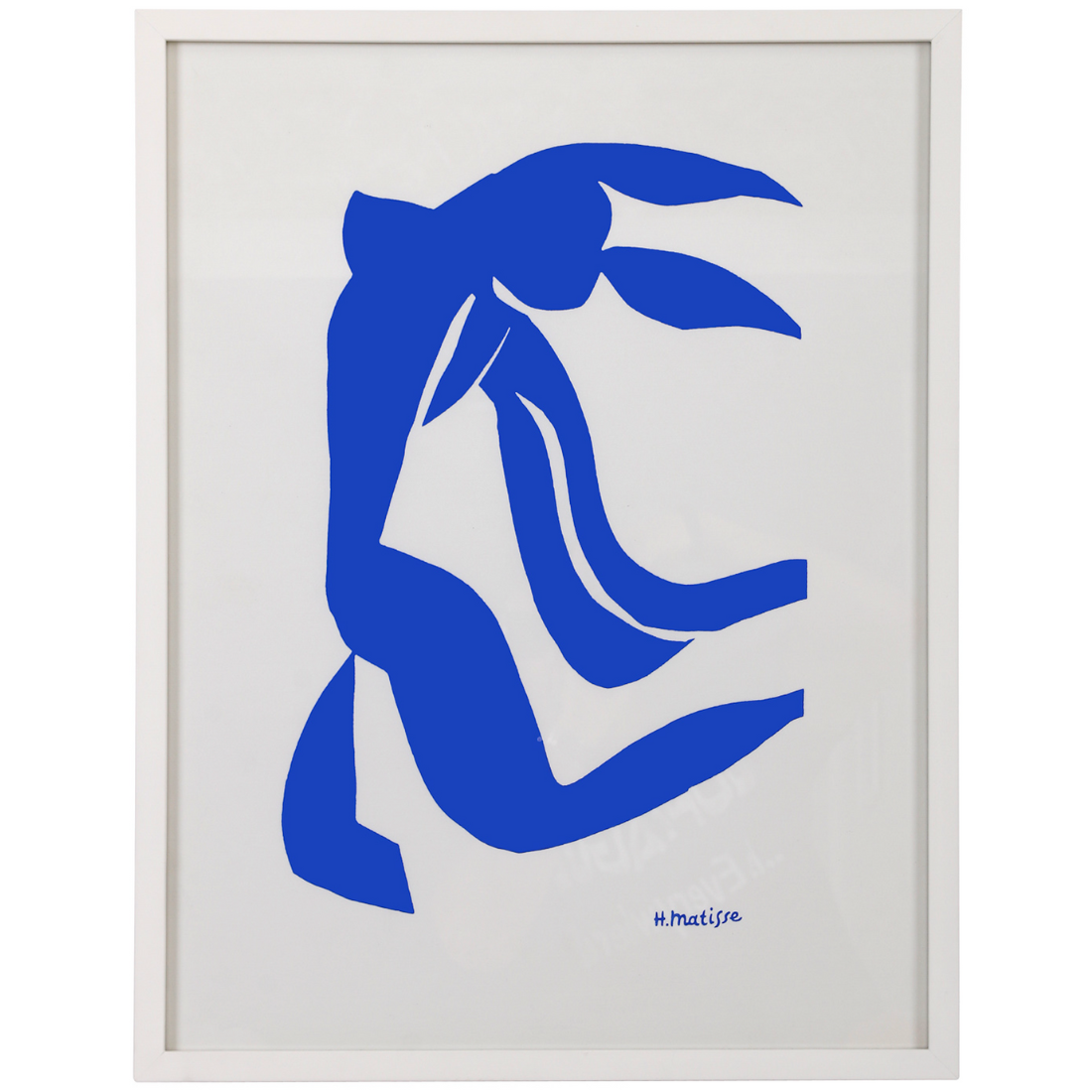 PAIR OF VINTAGE HENRI MATISSE BLUE SILHOUETTE PRINTS — Meg Braff Designs