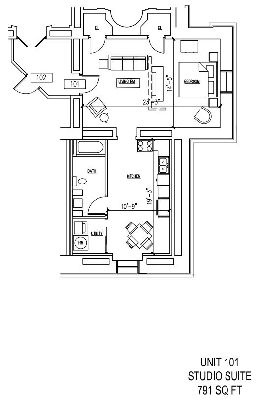 B on Lindell Floorplans
