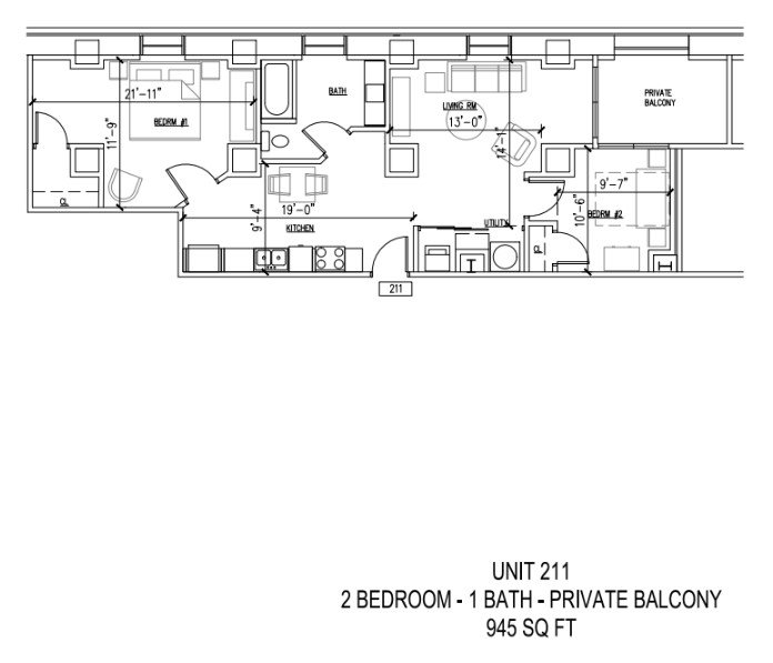 B on Lindell Floorplans