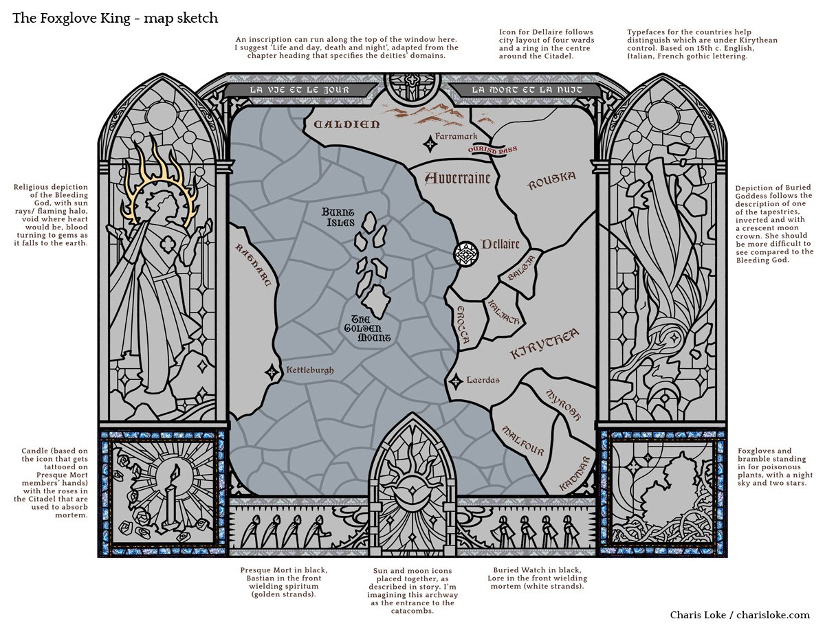 The Foxglove King Map — Charis Loke Illustration