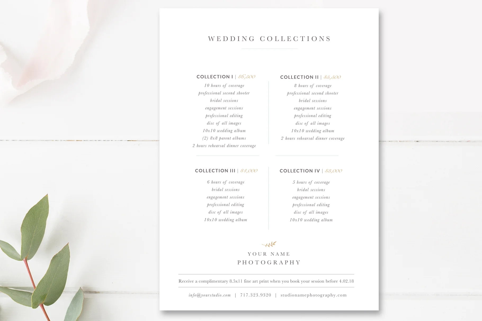 Photography Pricing Guide Template — Photographer Templates photography-pricing-guide-template-photographer-templates