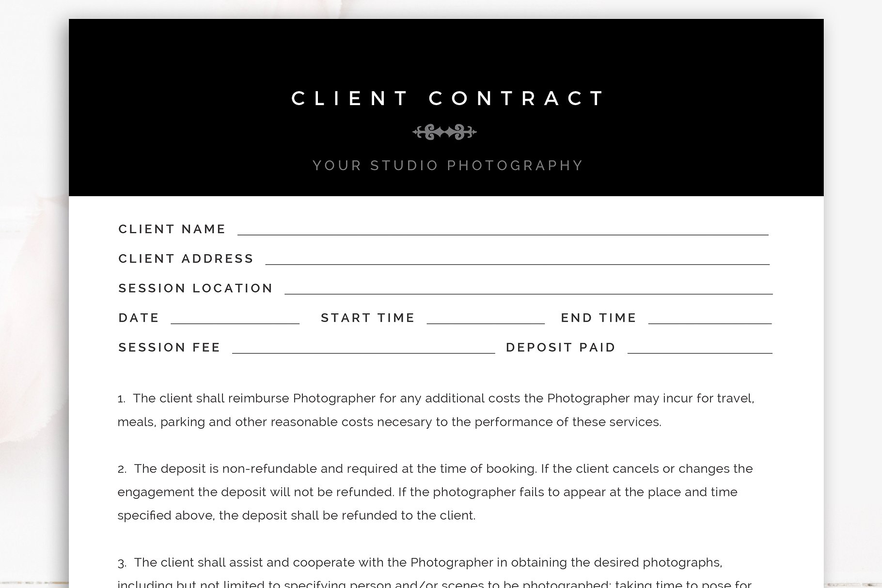 Simple client contract template - towerdad