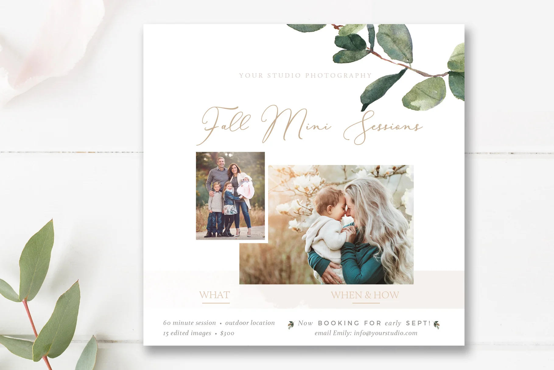 Paper Templates Photographer Photography marketing Photoshop template ...