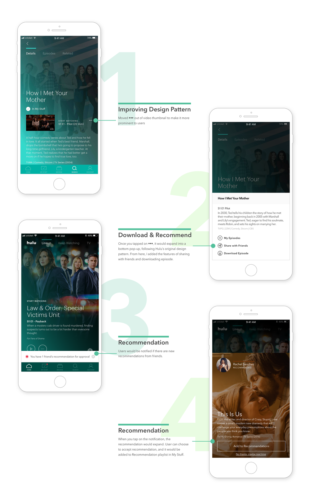 Hulu | UX/UI — Christine Chan