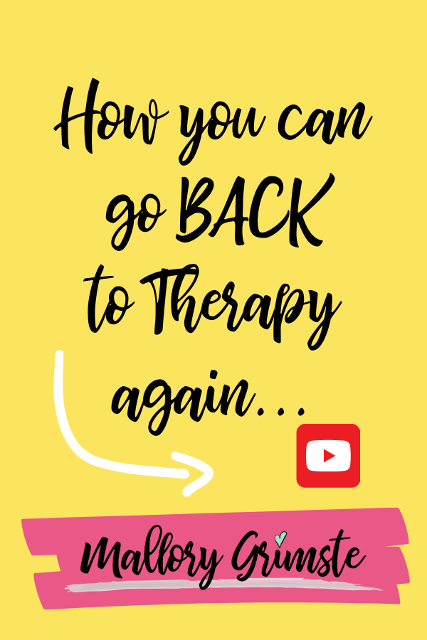 How you can go BACK to Therapy again