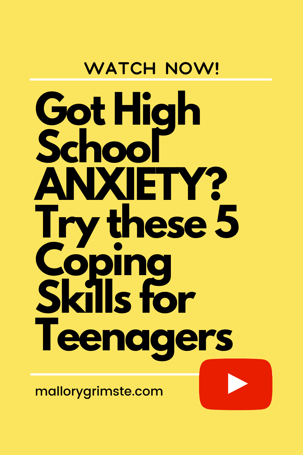 Got High School ANXIETY? Try these 5 coping skills for teenagers ...