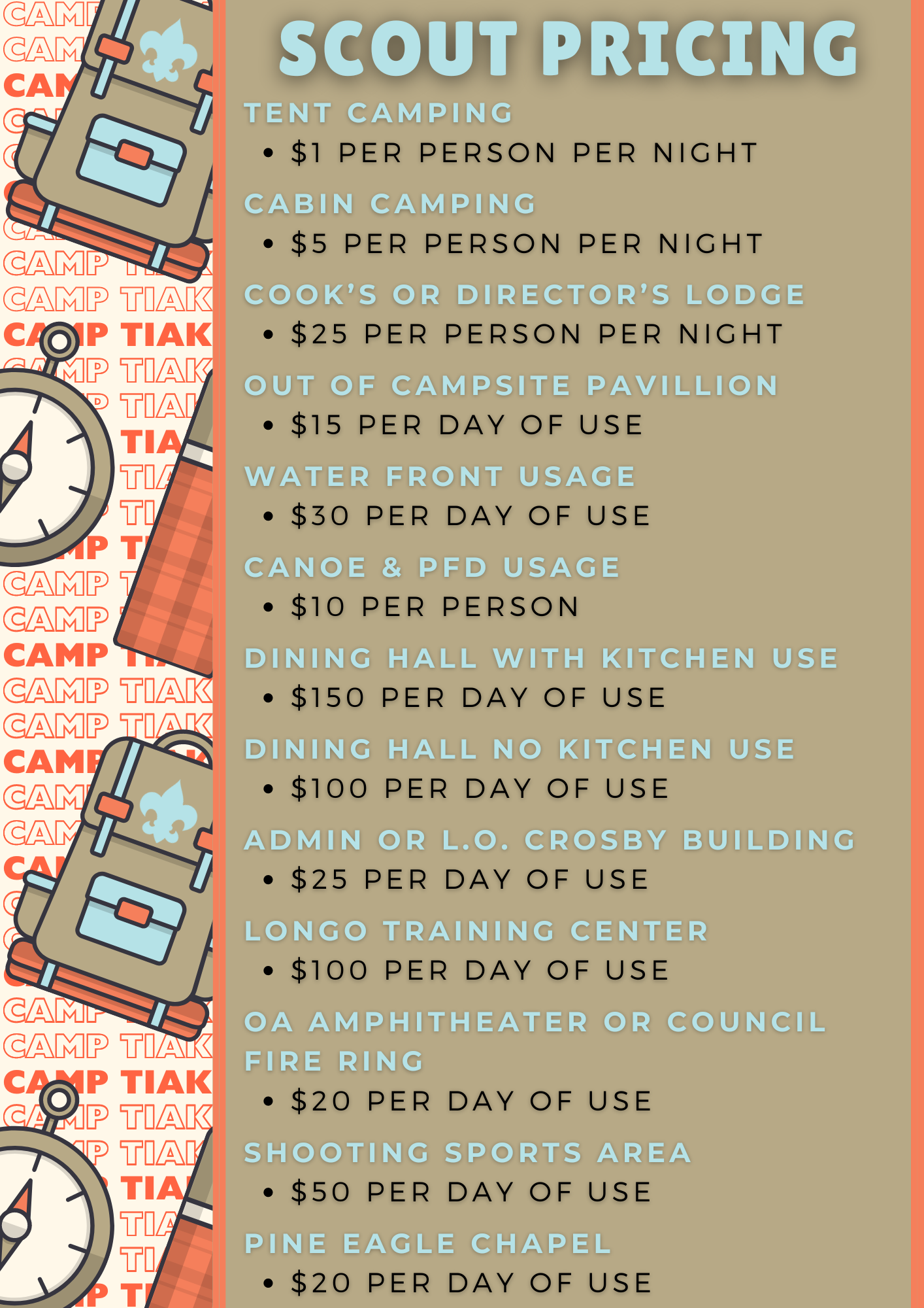 Camp Use Payments — Pine Burr Area Council - South Mississippi Scouting