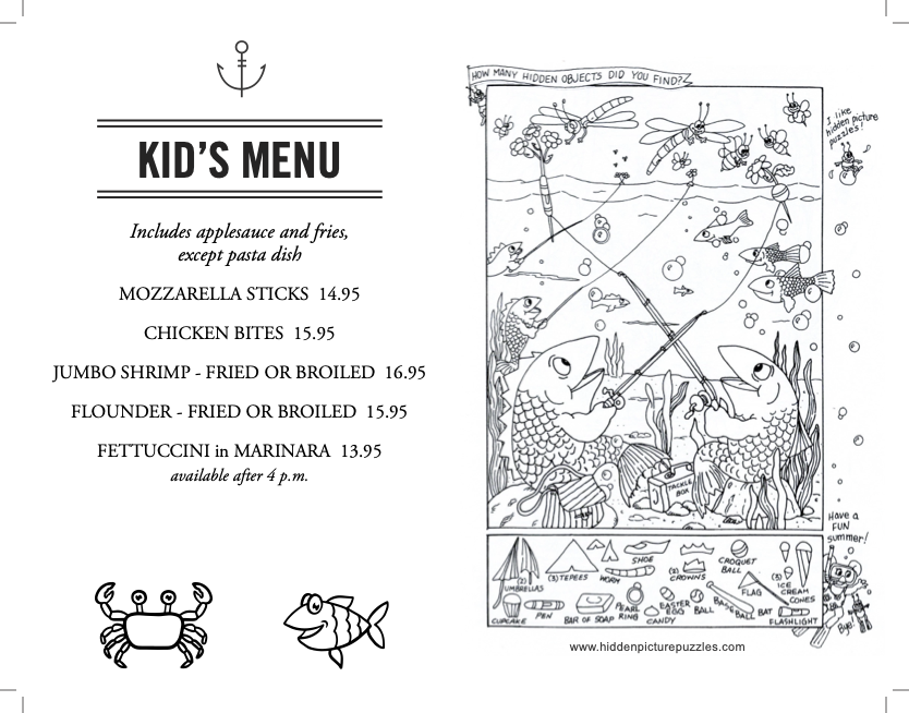 Menu — Oceanside Seafood