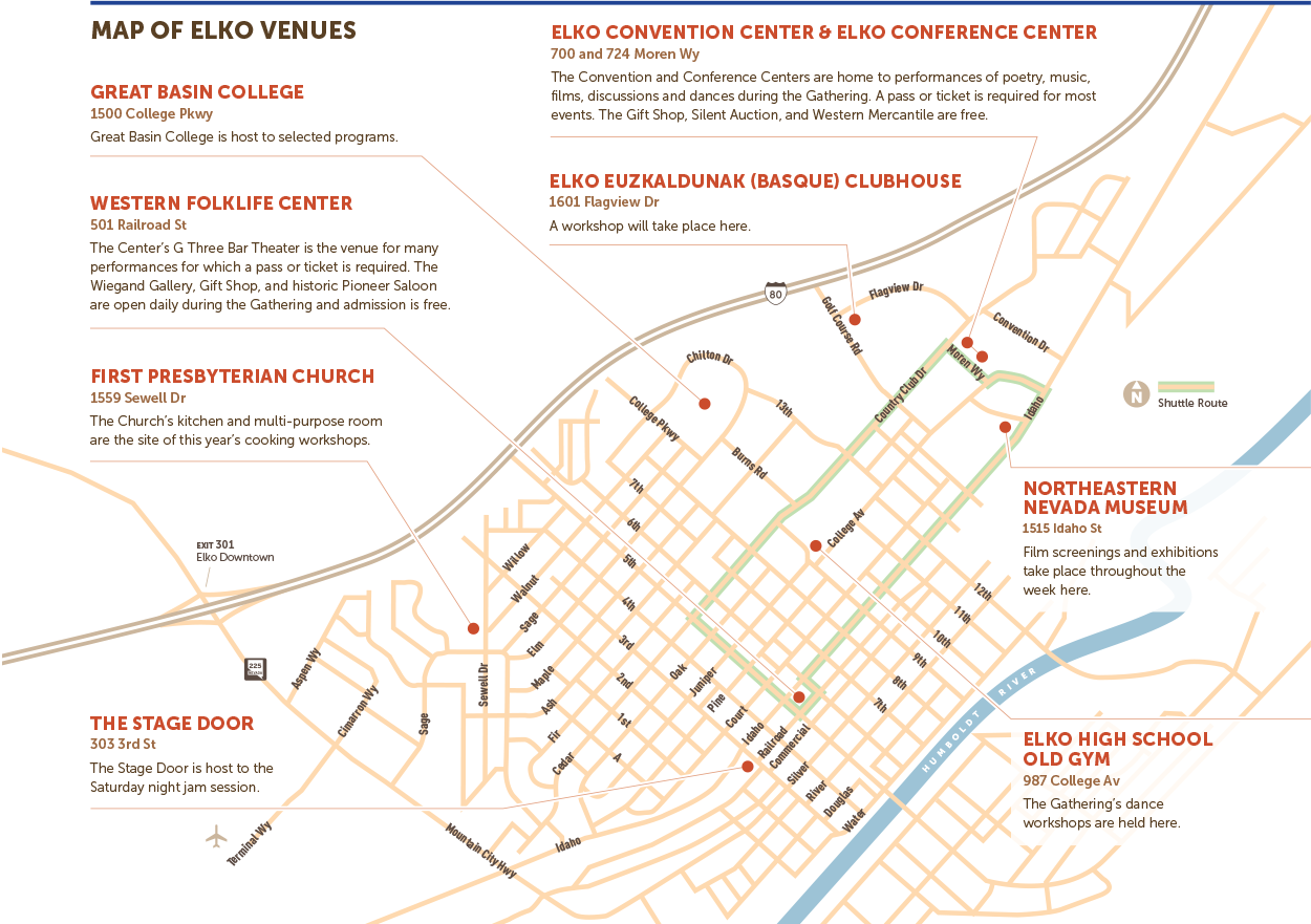 Event Maps — National Cowboy Poetry Gathering
