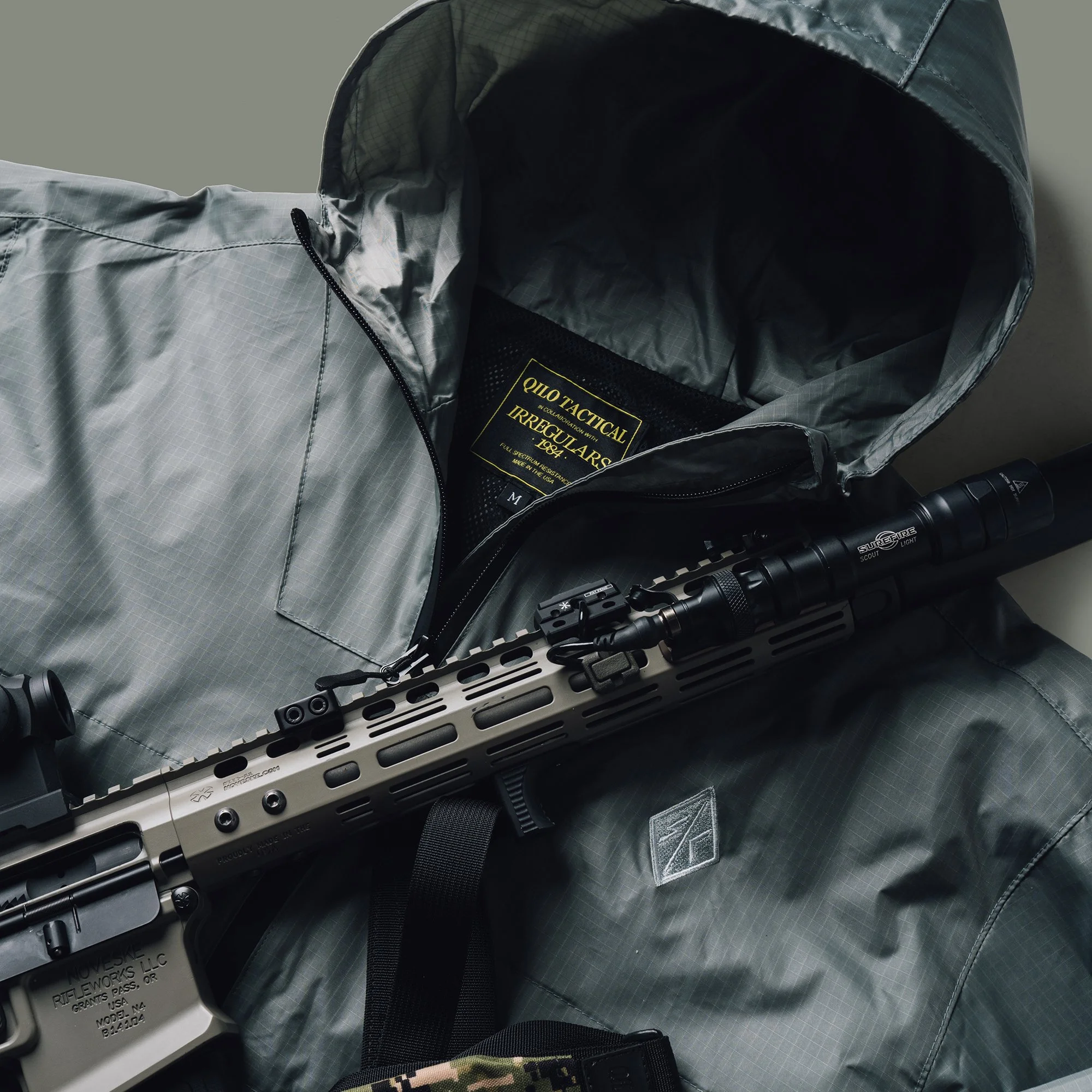 QILO x SC Irregulars Gen. III Retro Windbreaker in Glacier Grey - QILO